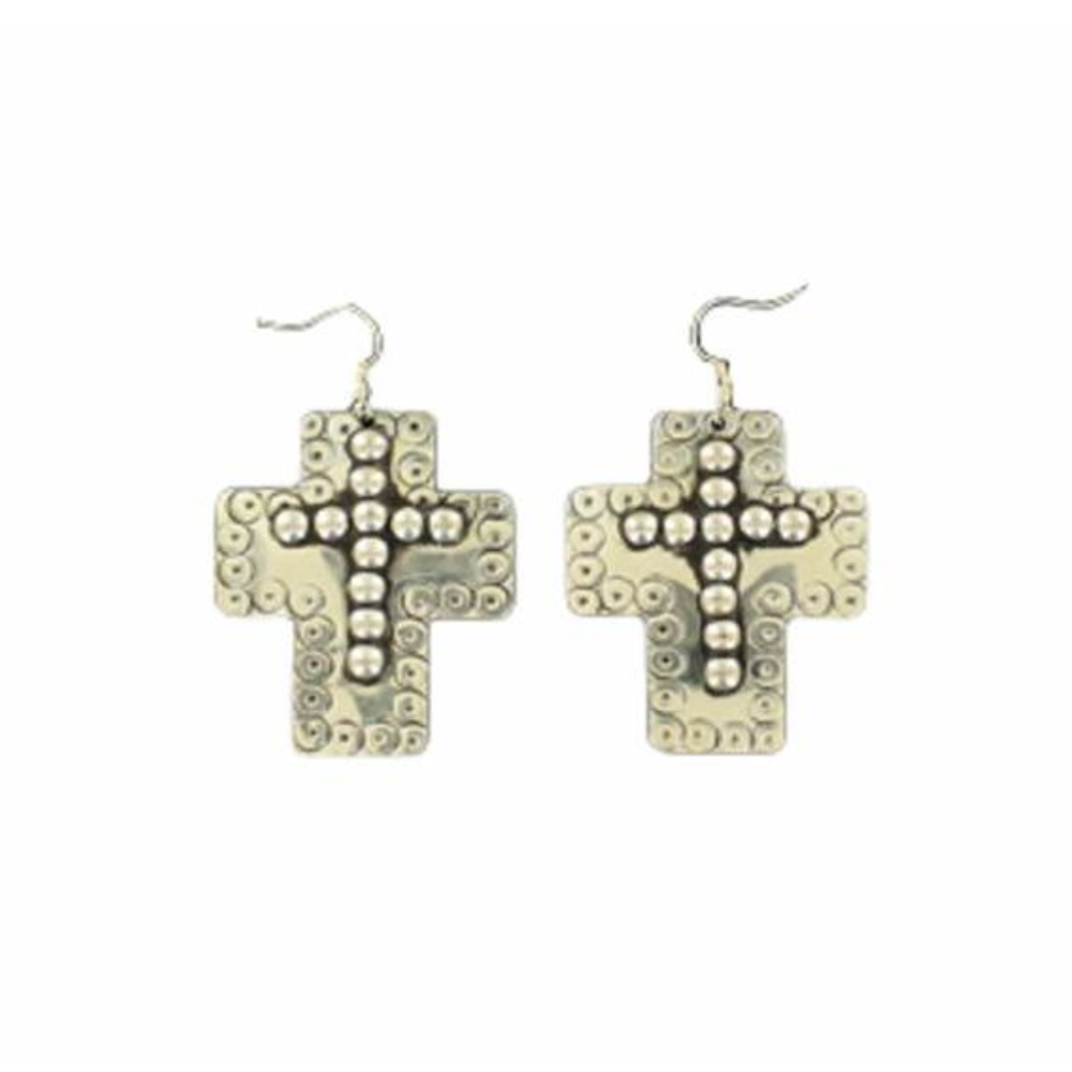 Blazin Roxx® Ladies Western Embossed Cross Silver Earrings 29049 | eBay