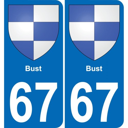 67 Bust autocollant sticker plaque immatriculation auto ville | eBay
