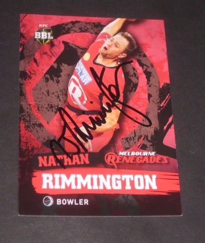 Nathan Rimmington (Australia) signed Melbourne Renegades BBL Cricket ...
