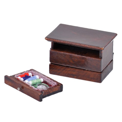 Dollhouse Miniature Needlework Kit Sewing Supply Needle Box Tools ...