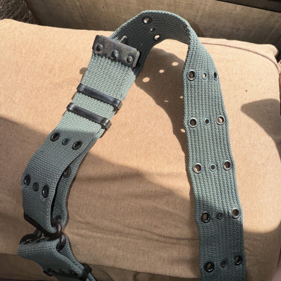 Replica US Vietnam M56 Pistol Belt. Light Blue Gray Web Belt Web Style ...