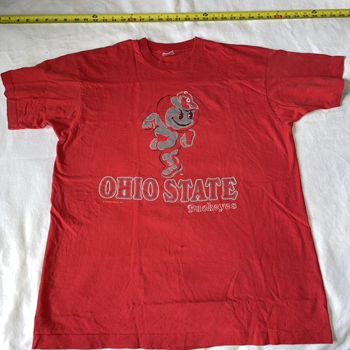 Ohio State Buckeyes Vintage Shirt XL Red OSU Football NCAA Old Logo ...