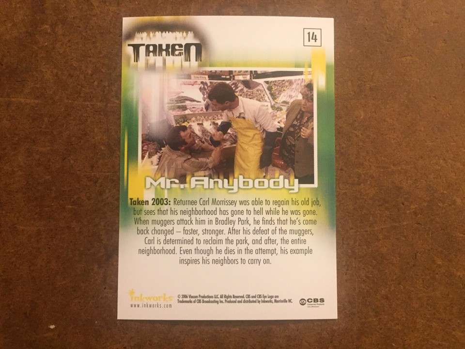 Mr Anybody 14 Taken The 4400 Season 1 Trading Card | eBay