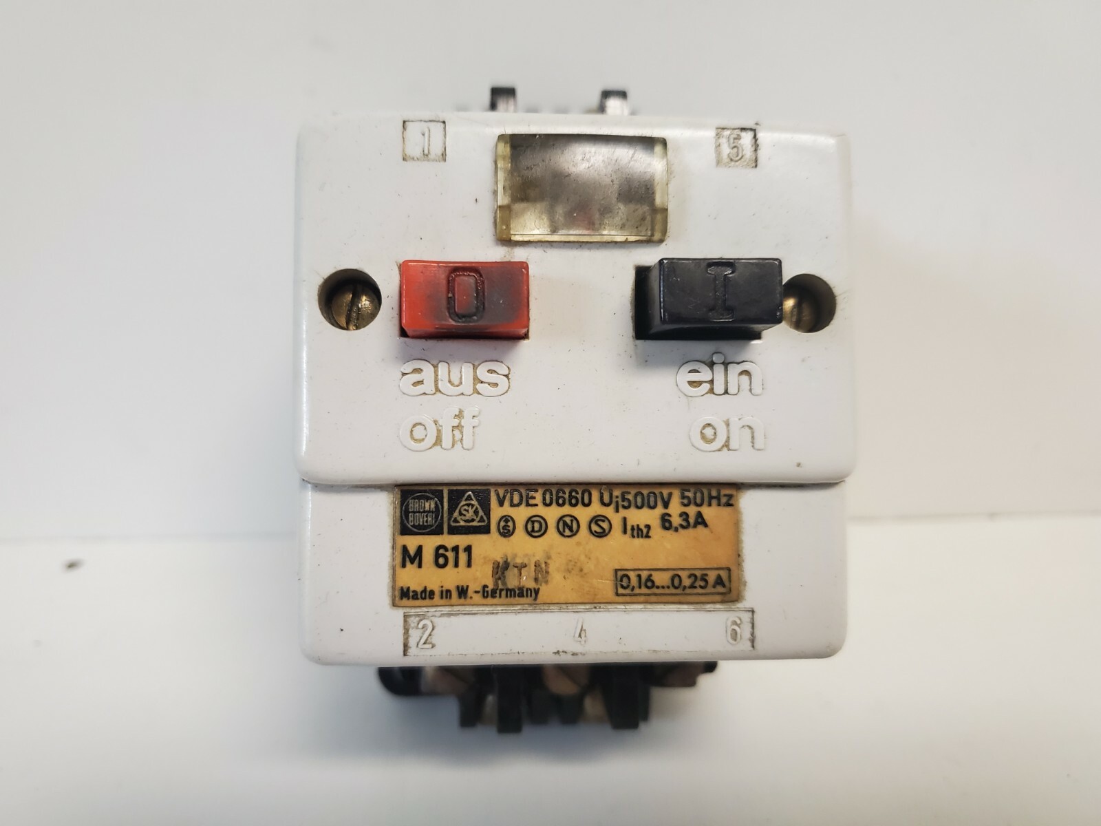 GUARANTEED! BBC MANUAL MOTOR STARTER VDE 0660 M-611 | eBay