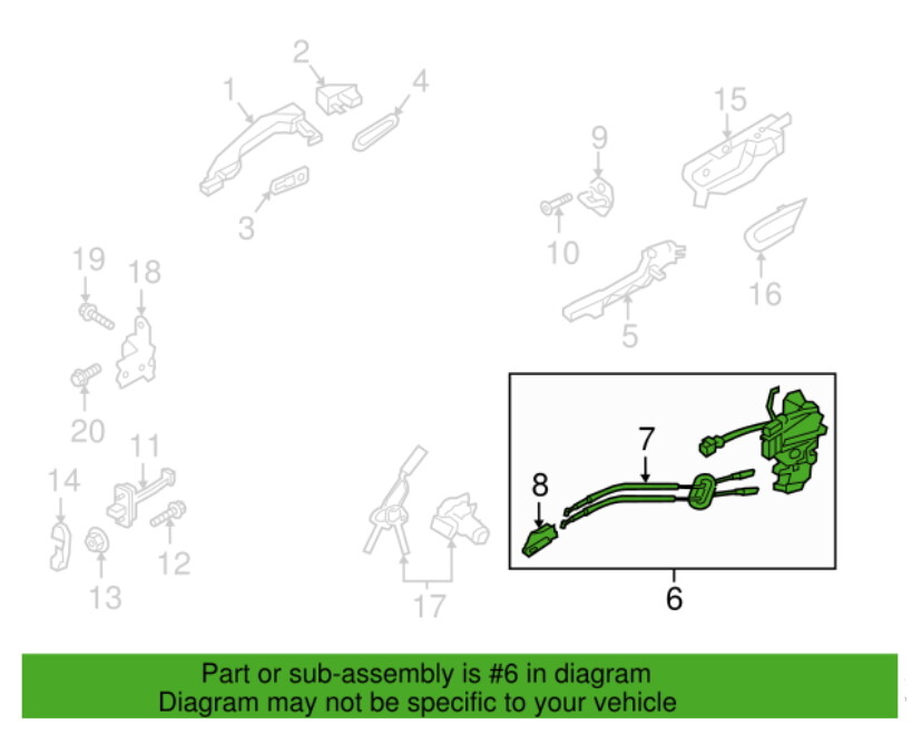 OEM 81410-1Y020 Rear/Left Door Lock Latch Actuator Ems for KIA Picanto ...