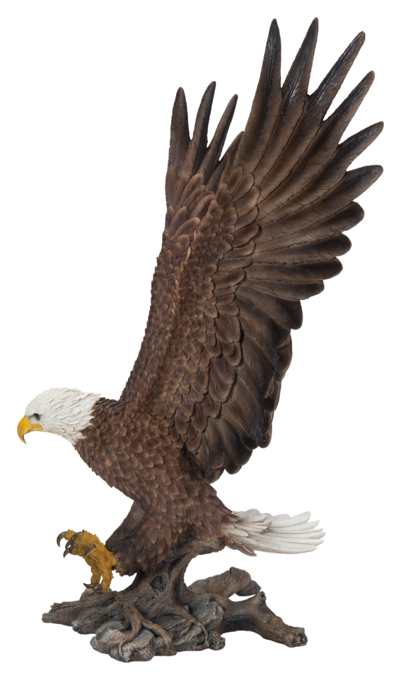 Flying Eagle Figure Garden Statue 2 Sizes Garden Decor Backyard Lawn ...