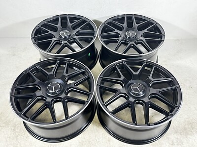 19" Wheels Fit Mercedes Benz AMG G Class E S G Black Machined 5x112 66. ...