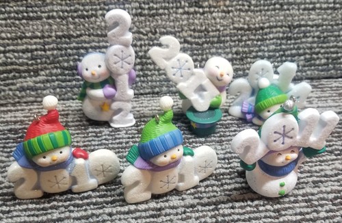 Hallmark Frosty Fun Decade Series Lot Ornaments 2010 2011 2012 2013 ...