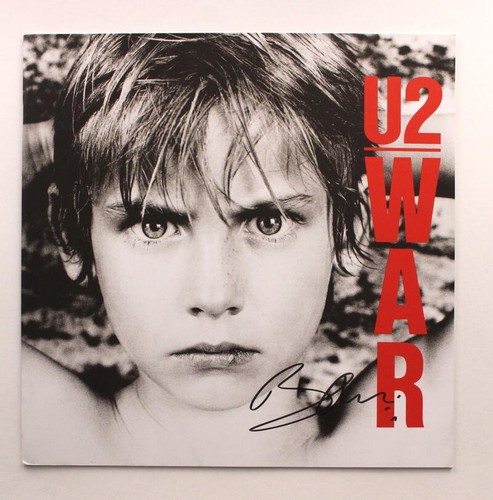 Bono U2 Signed Autograph War Album Vinyl Record Insert Lyric Booklet ...