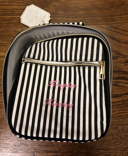 Pottery Barn Teen Emily & Meritt Stripe Lunch Box Monogram Kingsley NWT ...