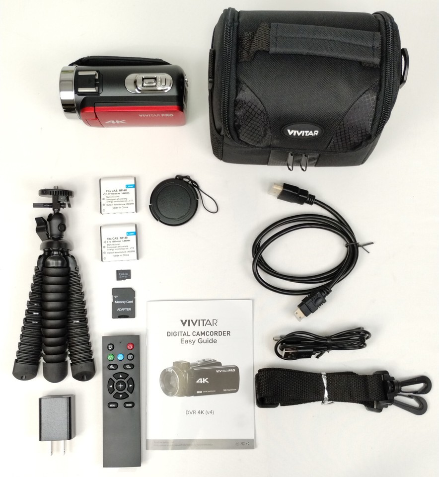 Vivitar Pro DVR4K, 3in Touch Screen, 4K UHD Video Camera Camcorder ...