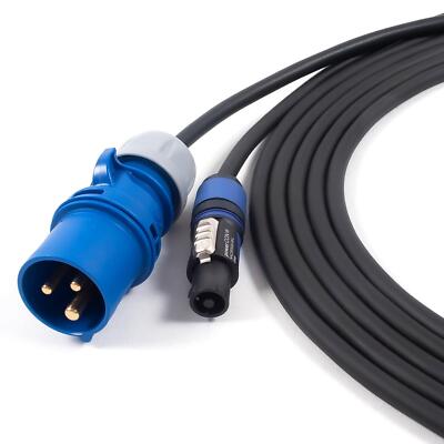 16amp Plug to Neutrik Powercon Cables. H07RN-F TOUGH Mains Power Lead ...