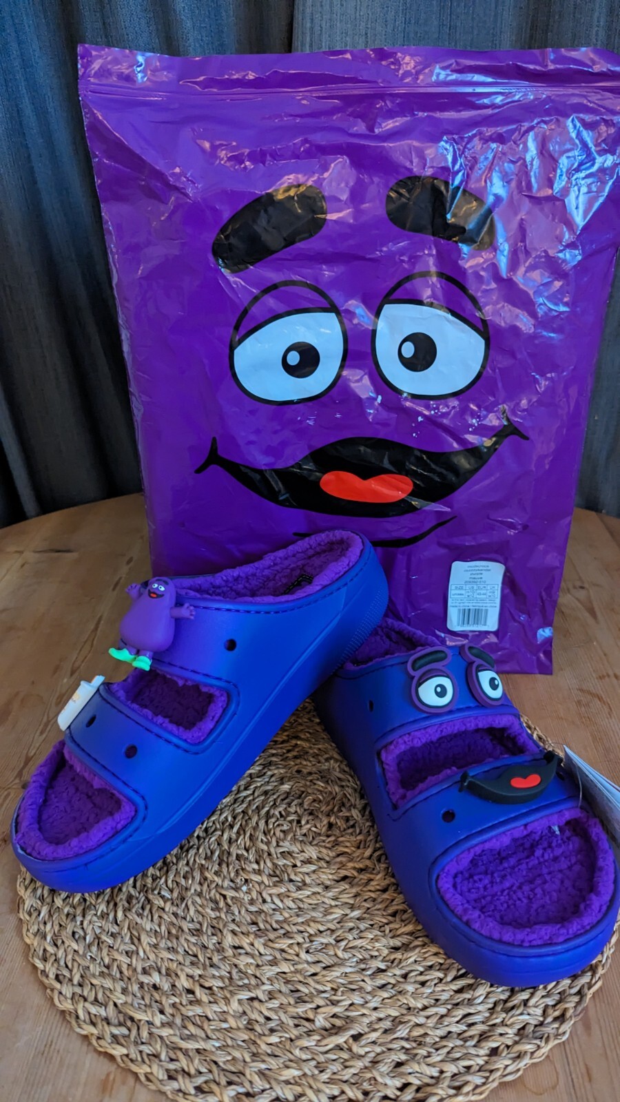 OUT+SIZE+UK+M7+%2F+W8+McDonald%E2%80%99s+x+Crocs+Grimace+Cozzzy+Sandal+ ...