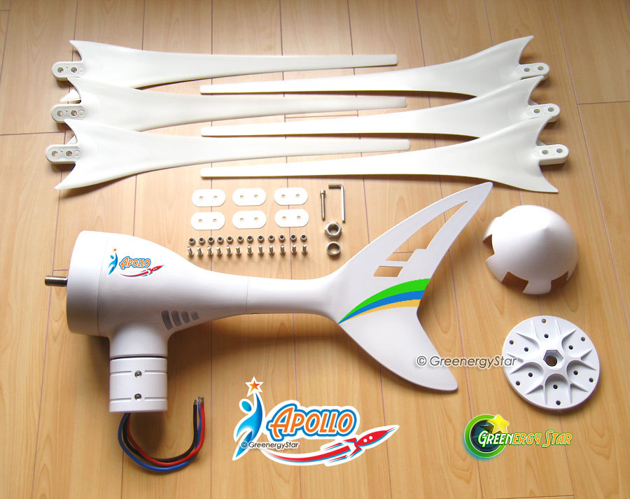 Apollo 550 W Watt 24 V DC (6Blades) Wind Turbine Generator Land/Marine ...