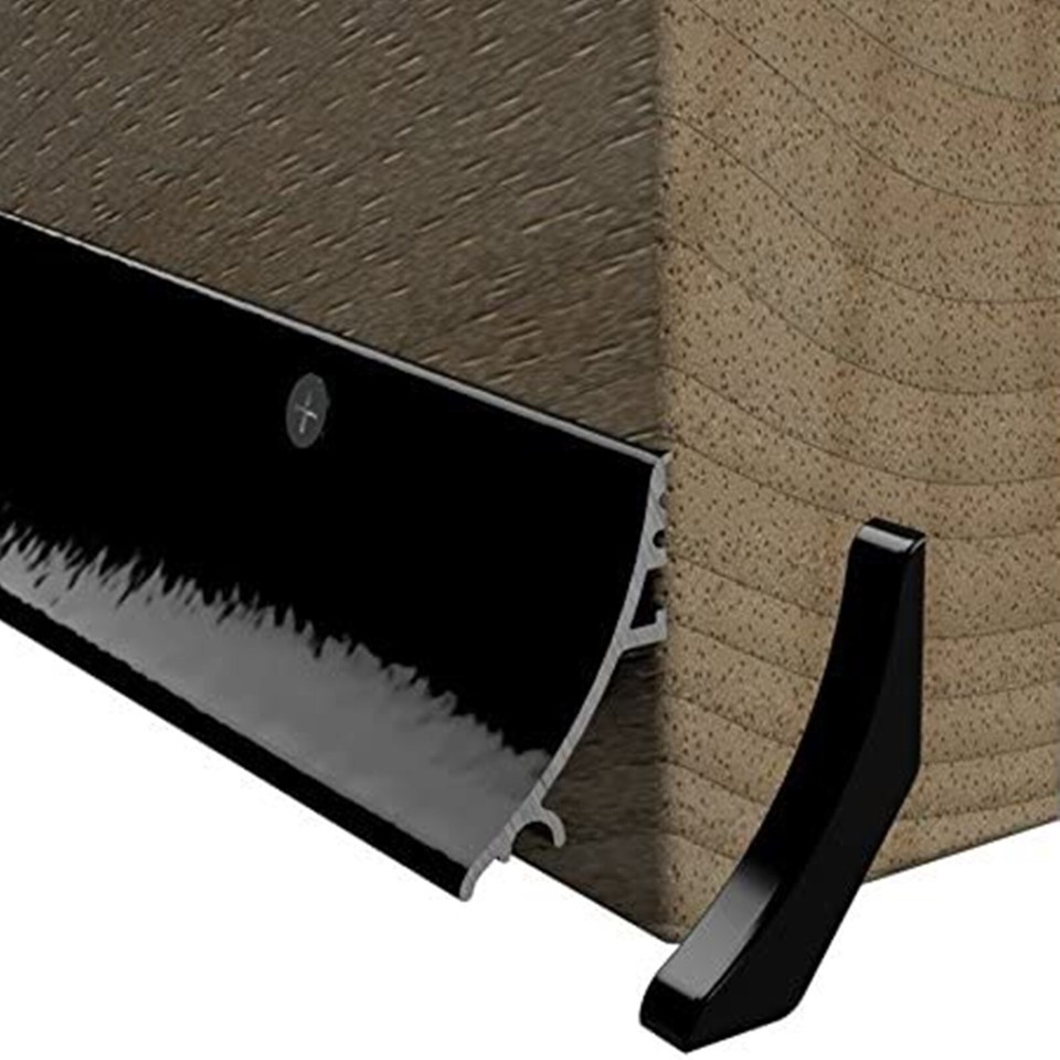 Black Door Rain Deflector 32mm With Caps Face Fixed Bottom Door Strip ...