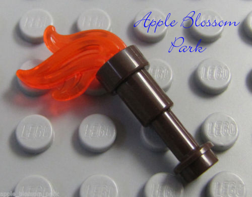 NEW Lego Minifig Fire TORCH - Weapon Tool w/Trans Orange Flame - Pirate ...