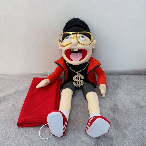 23" Jeffy Puppet Red Clothes Rock Jeffer Plush Toy Stuffed Doll Kids ...