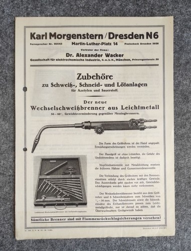 Karl Morgenstern Dresden Industrie Dr Alexander Wacker Prospekt | eBay.de