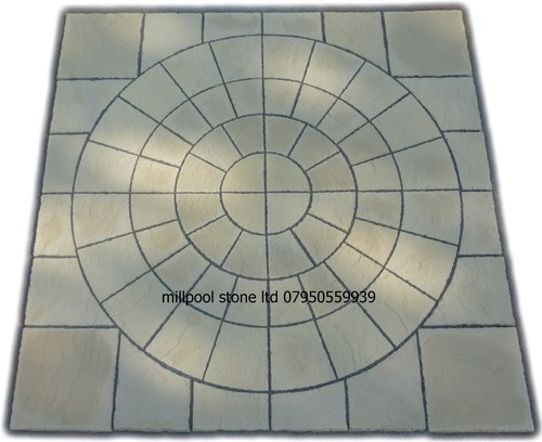 3M BUFF ROTUNDA CIRCLE & SQ OFF PATIO PAVING SLAB STONES (DELIVERY ...