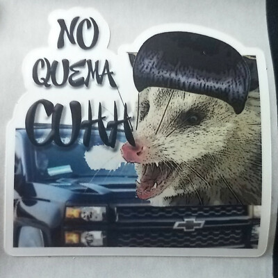 "NO QUEMA CUHH" funny motorcycle bumper helmet laptop stickers | eBay