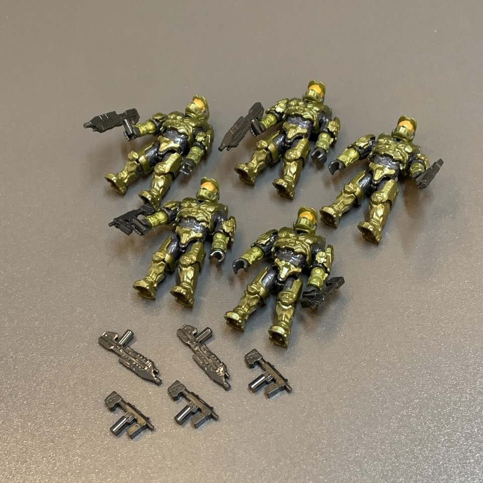 New 10 HALO MEGA CONSTRUX BLOKS UNSC MASTER CHIEF Marine MINI FIGURE ...