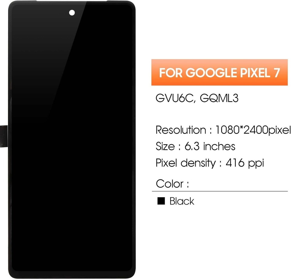 For Google Pixel 7 Screen Replacement GVU6C GQML3 OLED Digitizer Screen ...