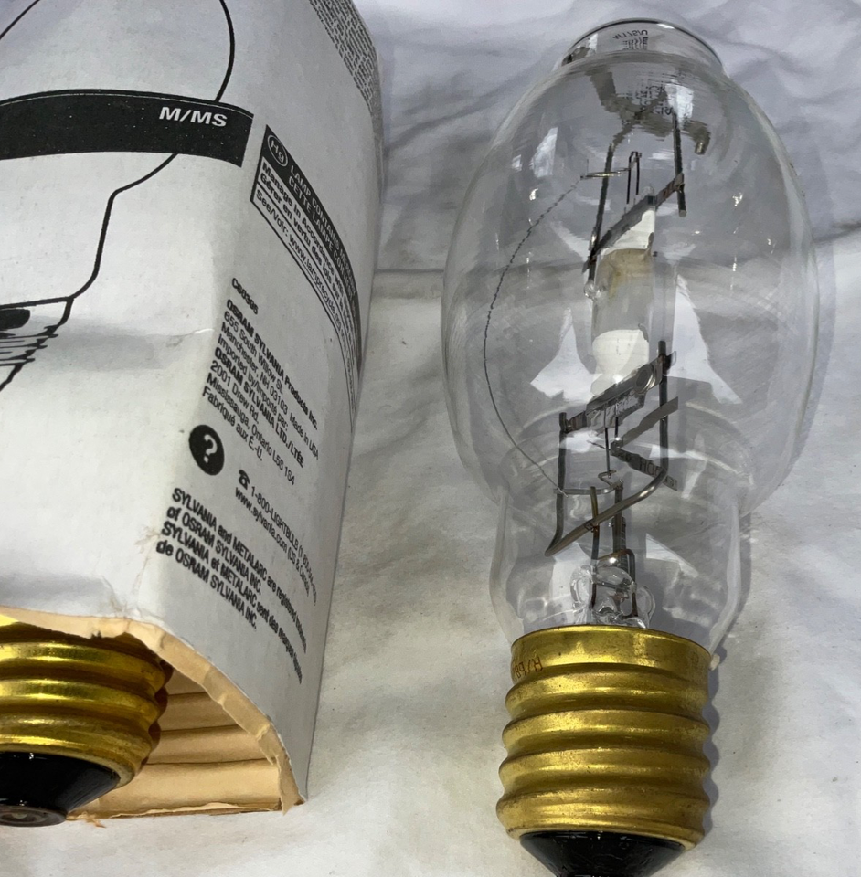 Lot of 2 Sylvania Metalarc Lamp M57 175W M175/U Metal Halide Arc New ...