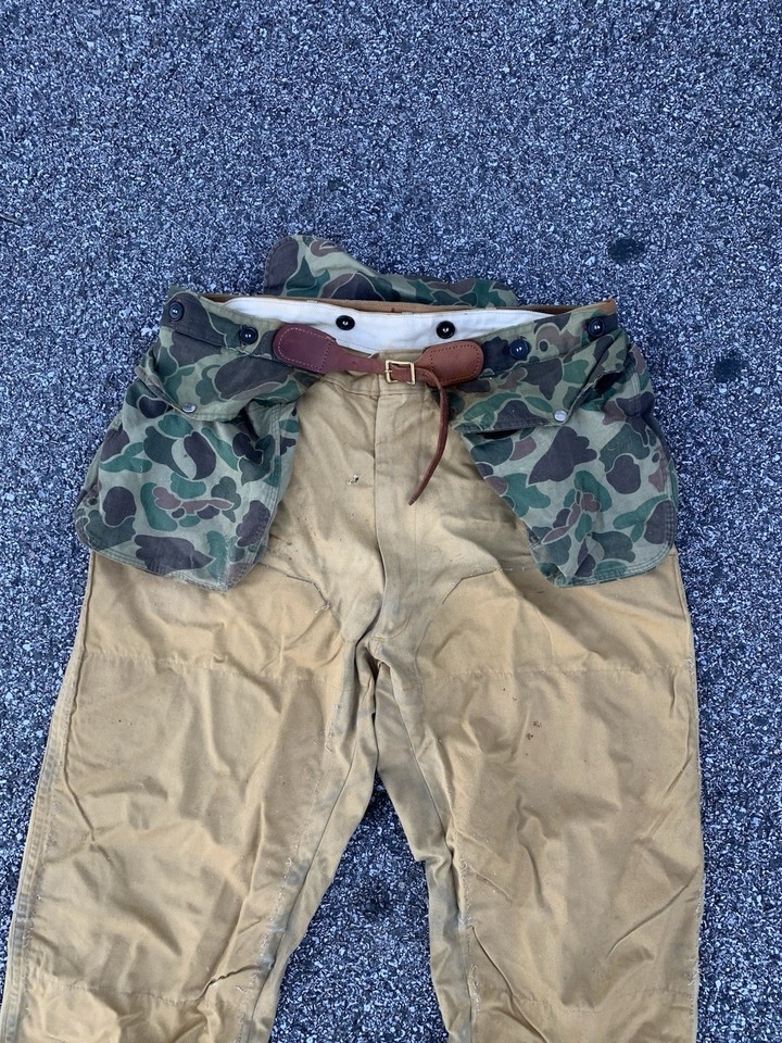 Vintage Orvis Belted Shotgun Shell Bag Pouch Brown Leather Duck Camo ...