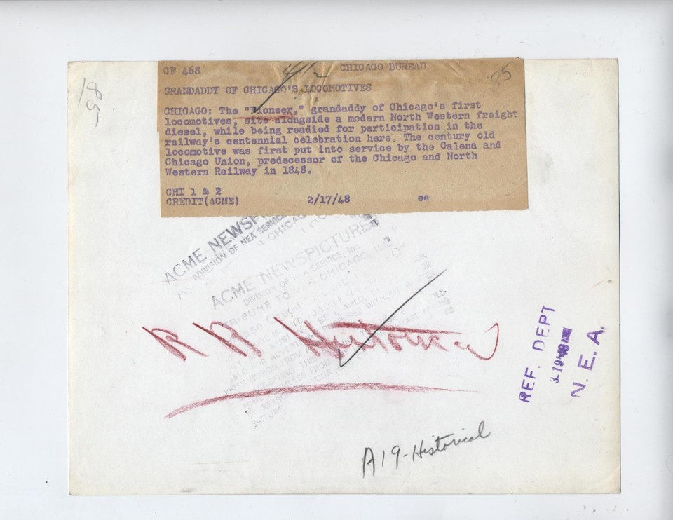 Vtg 1948 Chicago Illinois Railroad RR Accident photo Train North ...