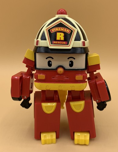 Robocar Poli Roy Fire Fighter Truck Transforming Robot Vehicle ...