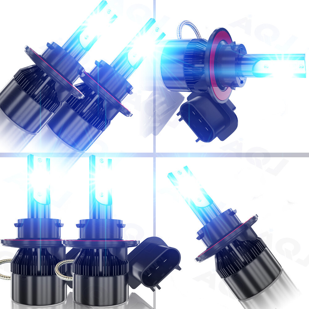 Faros 9008 LED HI / LO Beam 8000K Luz blanca para for 2005-2014 Ford F ...