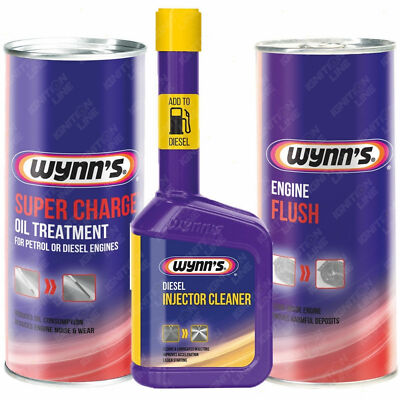 Wynns 3pcs Engine Flush + Diesel Injector Cleaner + Super Charge Oil ...