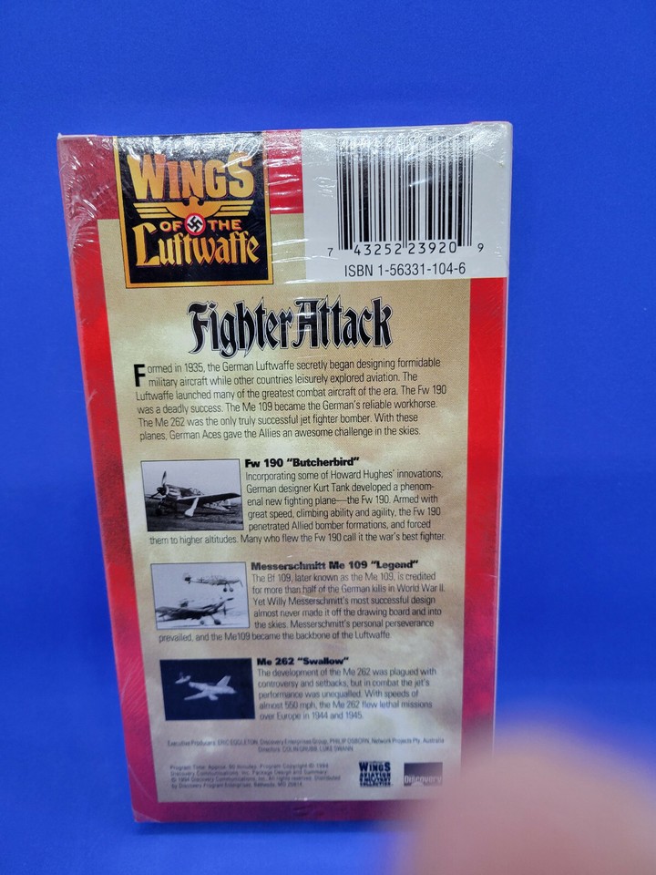 Wings of the Luftwaffe, Fighter Attack BRAND NEW Original Sealed VHS | eBay