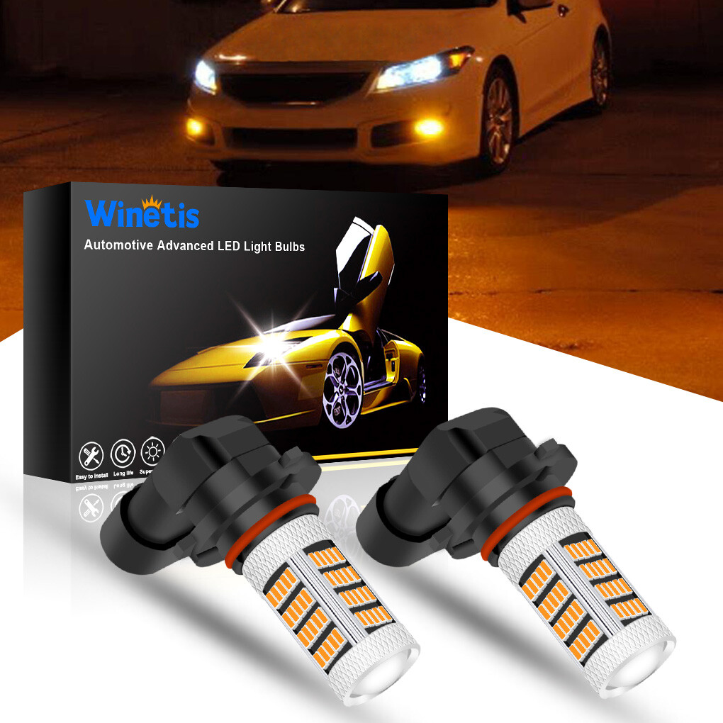 For Acura TSX ILX MDX Subaru Yellow 9005 LED High Beam Daytime Running ...