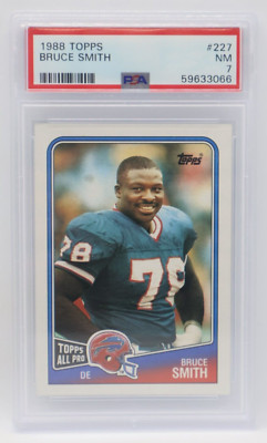 1988 Topps Football #227 Buffalo Bills - PSA NM 7 - BRUCE SMITH | eBay