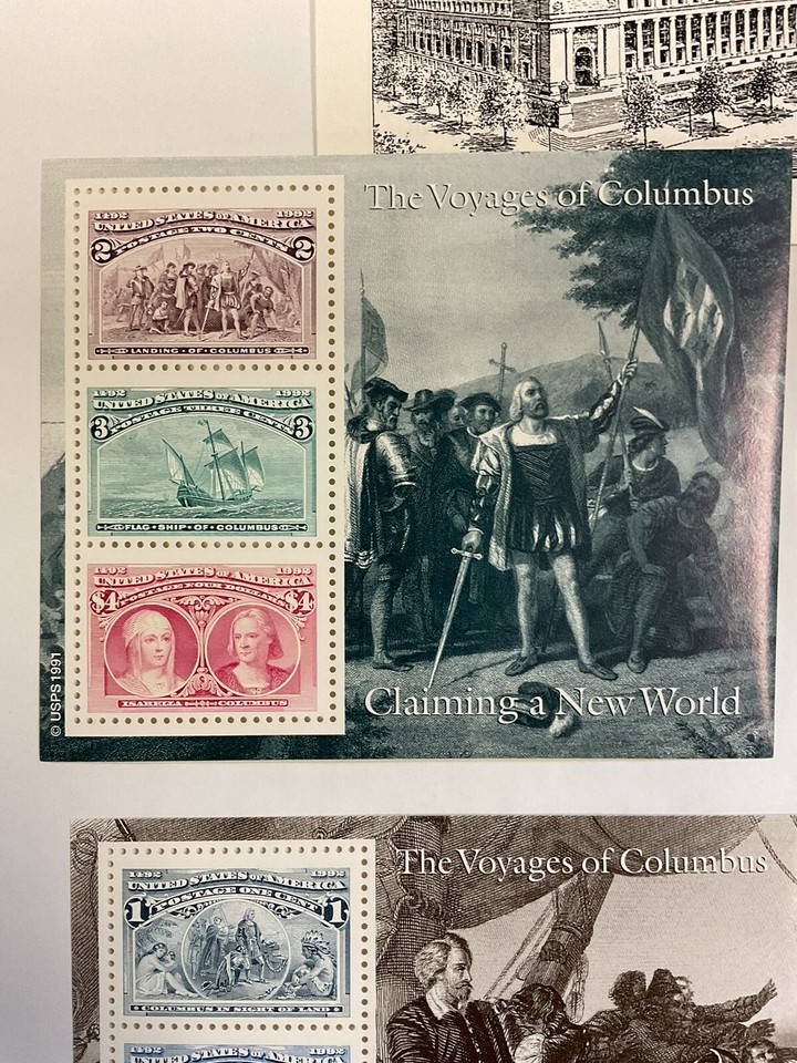 1942 to 1992 The Voyages Of Christopher Columbus, 16 Stamps, Value $16. ...