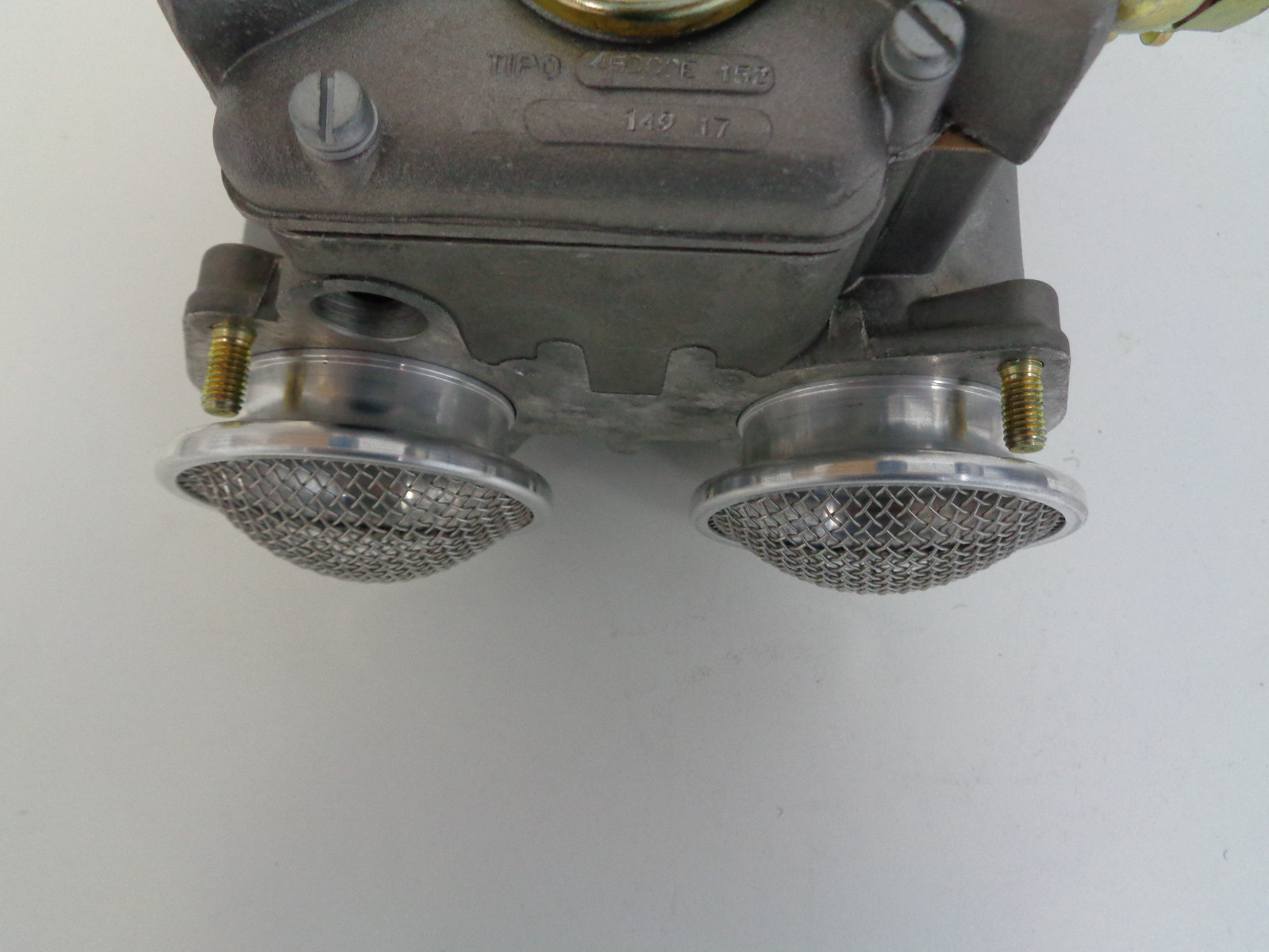 New 45 DCOE Weber Air Horns 16 mm lightweight alumimium w/ mesh debris ...