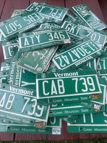 Lot Of 50 Vermont License Plates Varies Number An Letters | eBay