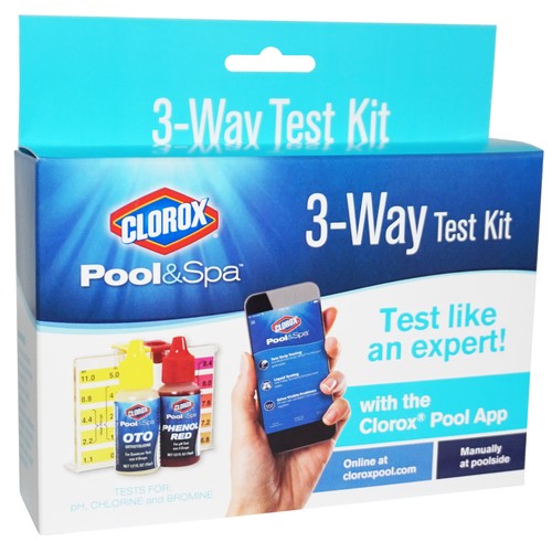 Clorox POOL & SPA 3-Way TEST KIT Water Testing for pH • Chlorine ...