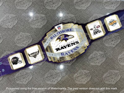 Baltimore Ravens NFL Championship Belt Adult Size 2mm Brass | eBay