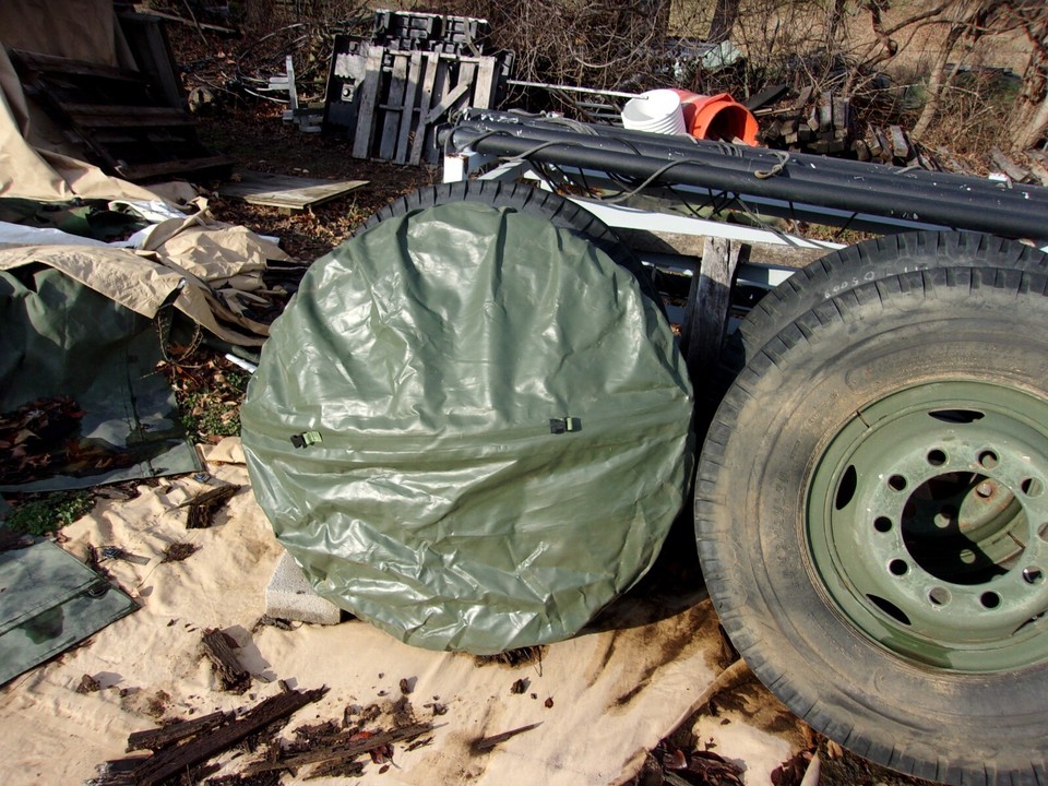 MILITARY SURPLUS GUN RING MOUNT TURRET COVER TRUCK EQUIPMENT TIRE COVER ...