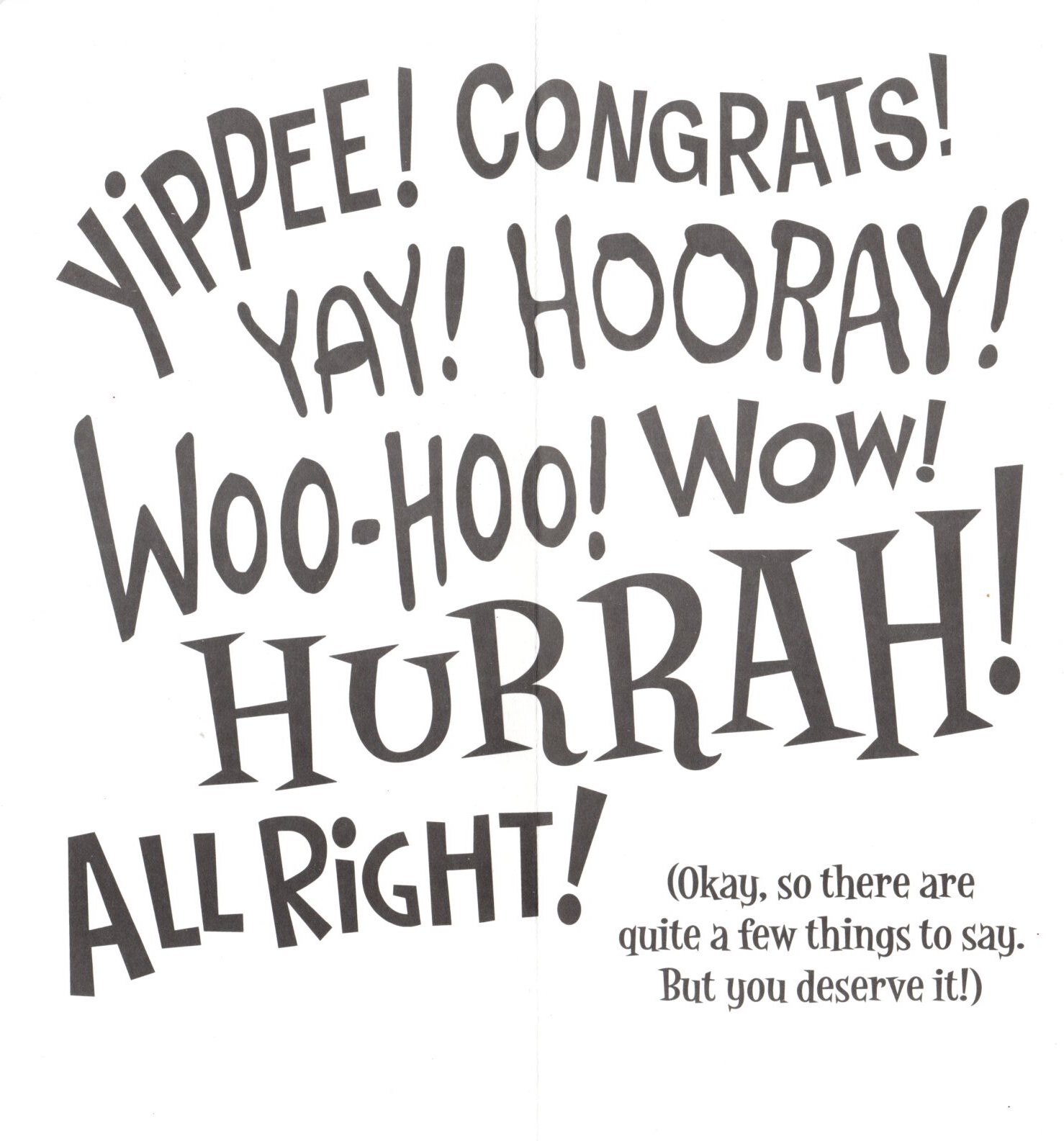 Funny Congratulations Exciting News White Rabbit Hurray Woo Hoo ...