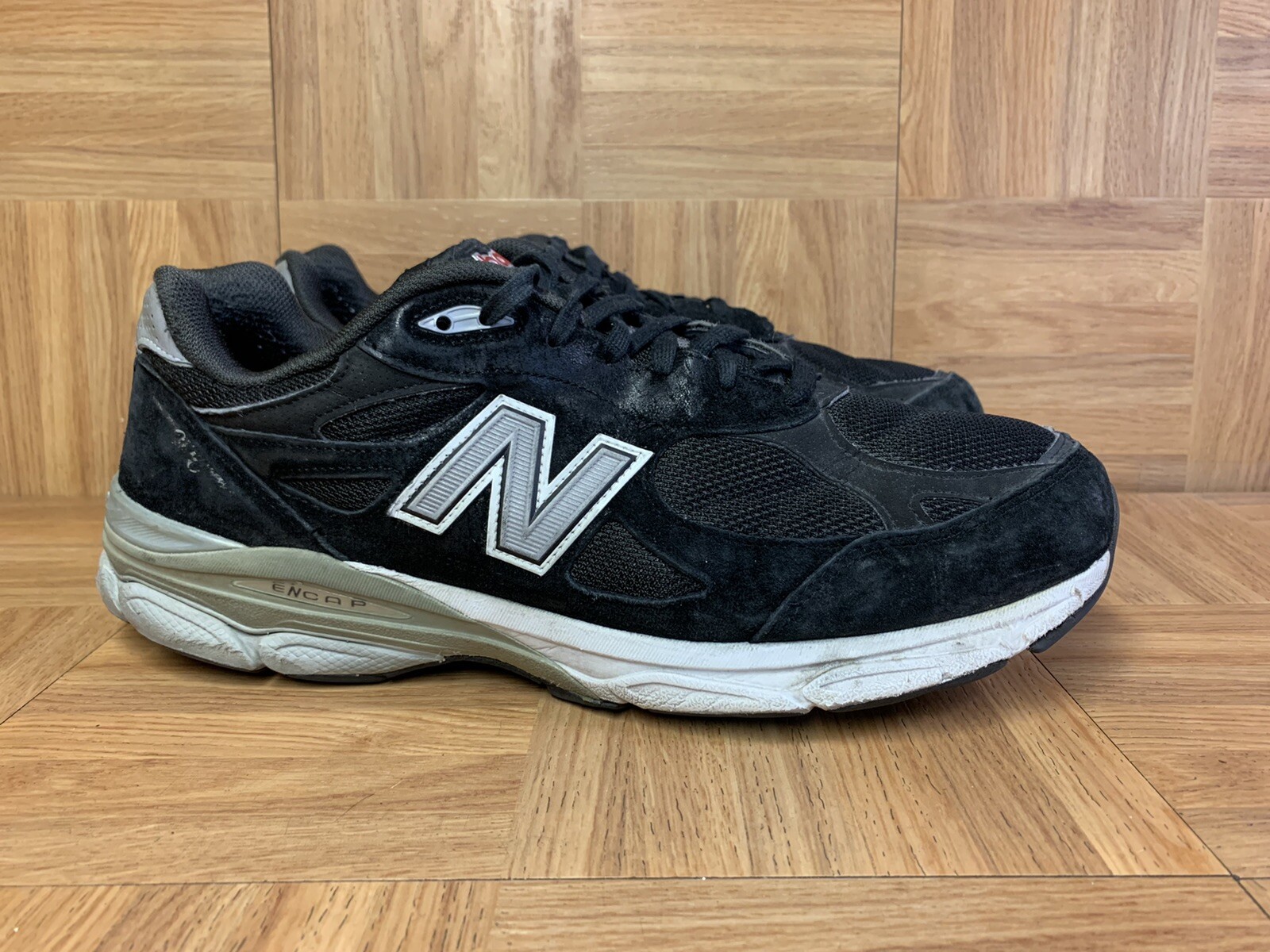RARE🔥 New Balance 990 Black Leather Men's Shoes Made… - Gem