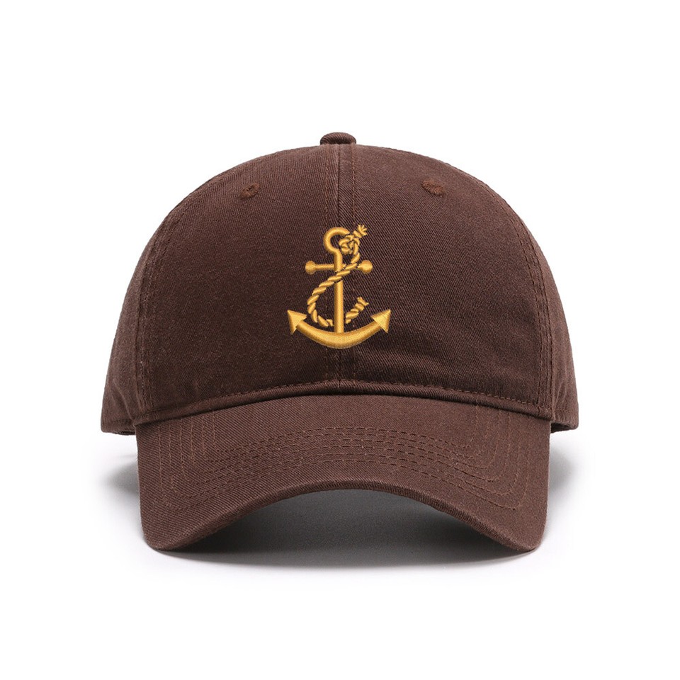 Men's Unisex Baseball Cap for Anchor Embroidery Hat Cotton Baseball ...