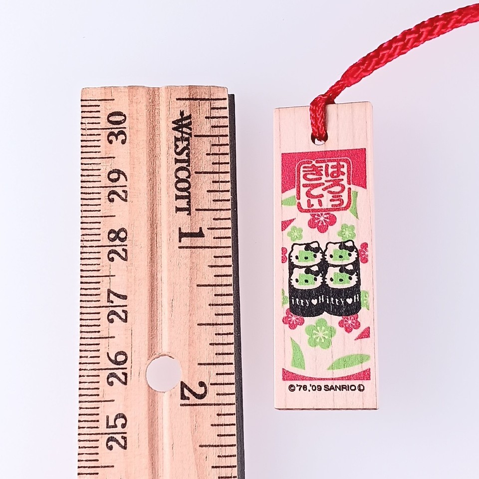 Cucumber Roll Hello Kitty Sanrio Sushi Wooden Tag Strap From Japan F/S ...