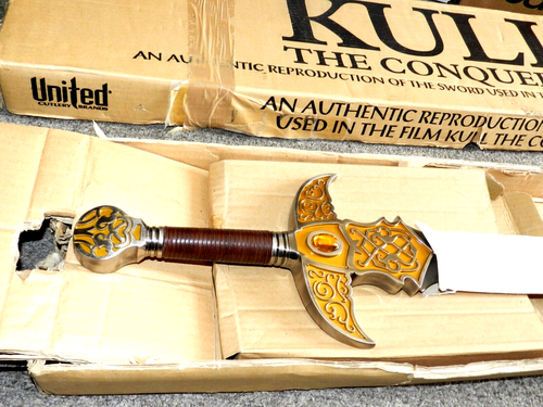 KULL THE CONQUEROR 43" PROP REPLICA SWORD VERY NICE NEW UNITED CUTLERY ...