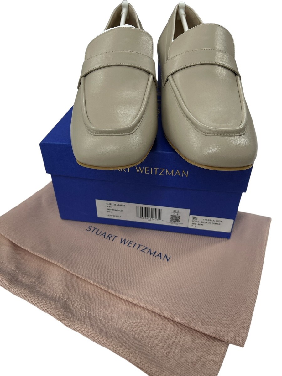 Stuart Weitzman Women's Sleek 35 Loafers in Dune Size 7 New Stuart Weitzman Women's Sleek 35 Loafers in Dune Size 7 New