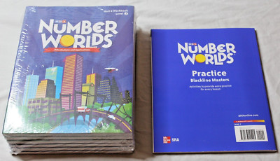 SRA Number Worlds Number Sense Level J Student Workbook Set & Practice ...