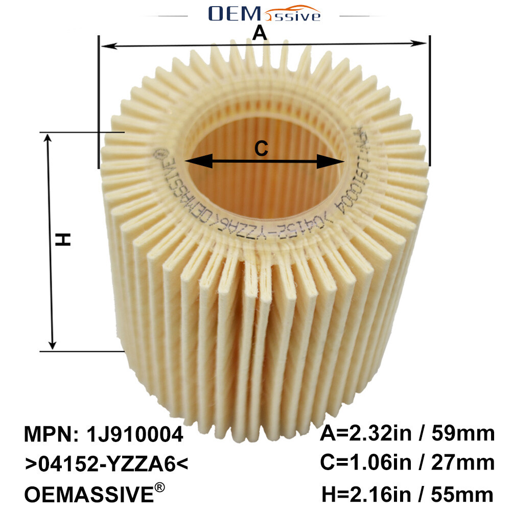 3pcs Oil Filter For Toyota Corolla ZZE152 ZRE182 ZWE211H Prius ZVW50 ...