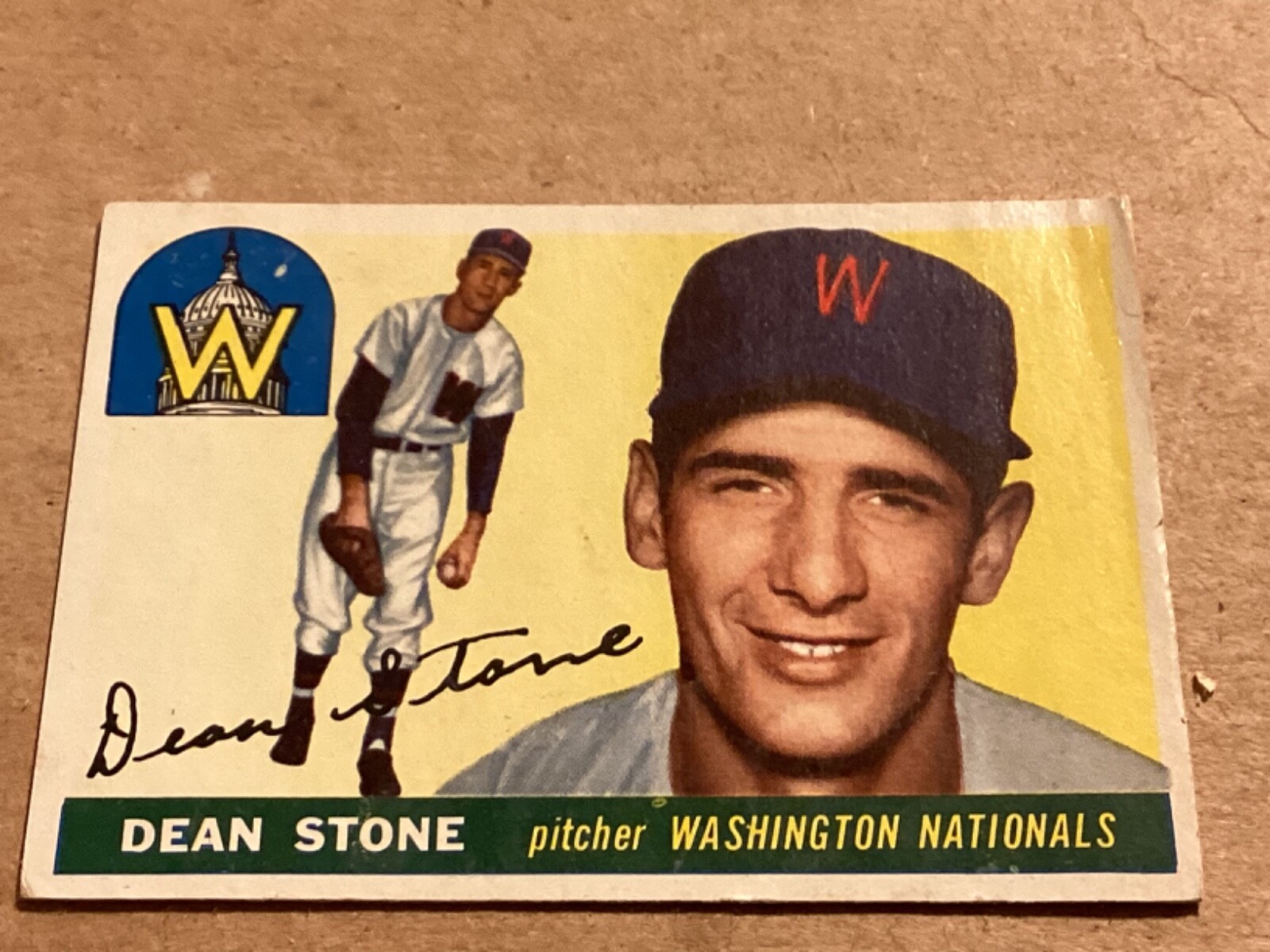 1955 Topps Baseball Card Dean Stone #60 Washington Nationals - EX ...
